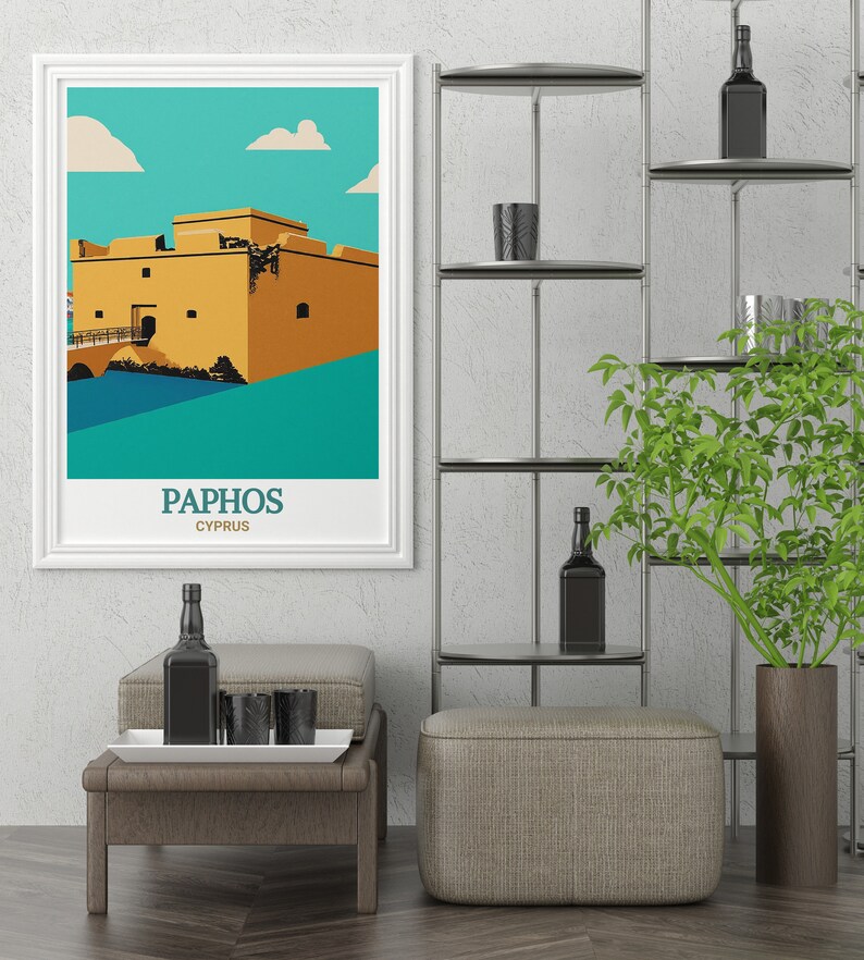 Paphos Travel Poster Paphos Castle Art Collection Paphos Wall Art ...