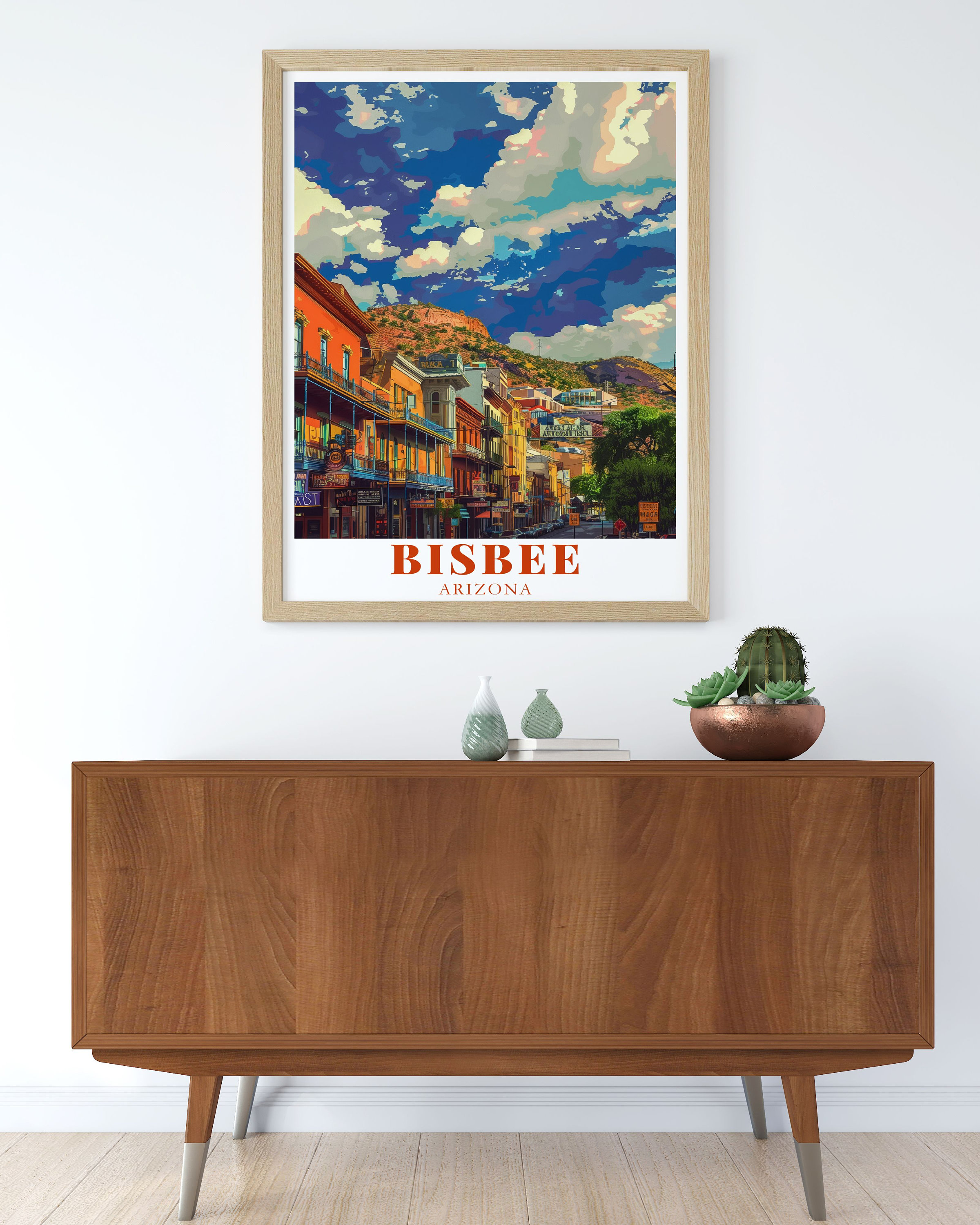 Bisbee Wall Art - Framed Historic Downtown Bisbee Artwork - Arizona ...