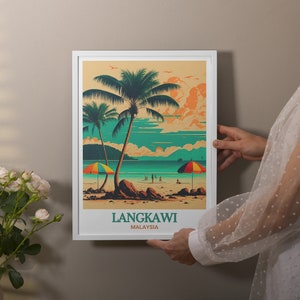 Langkawi Travel Poster - Pantai Cenang Art and Gift - Pantai Cenang ...