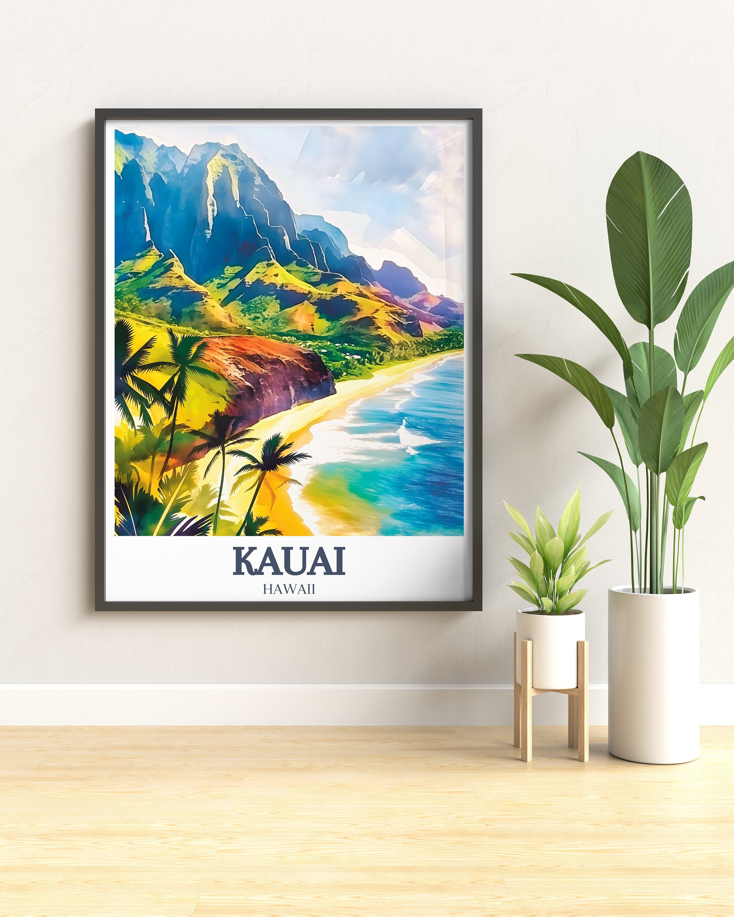 Kauai Poster - Kauai Art Print - Na Pali Coast Art - Poipu Beach Art ...