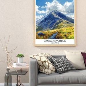 Croagh Patrick Trail and Summit Art - Croagh Patrick Print - Ireland's ...