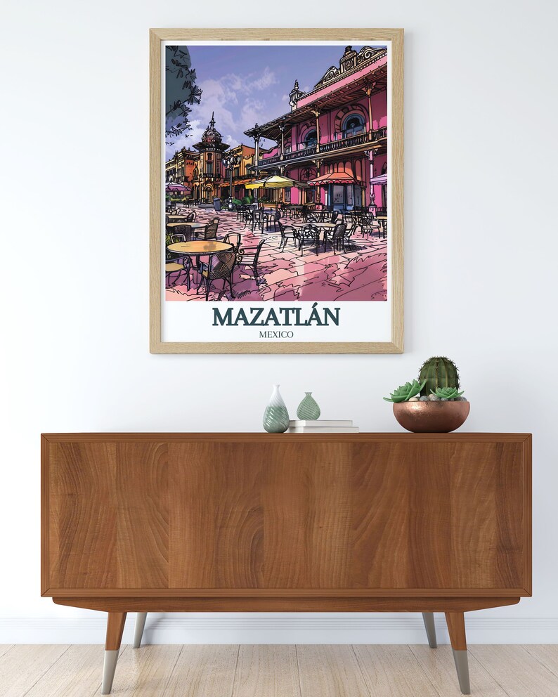 Mazatlán Art Print - Plaza Machado Art Print - Mexico Travel Decor ...