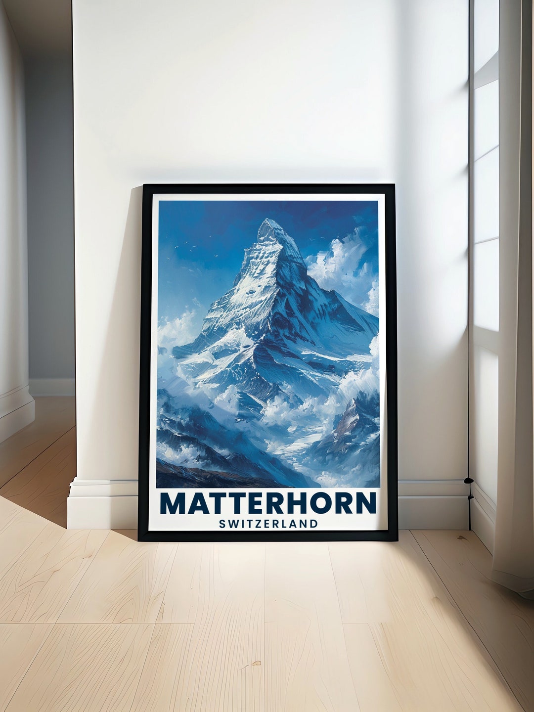 Matterhorn Mountain Print - Matterhorn Pennine Alps Poster - Framed ...