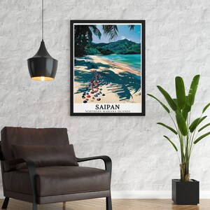 Saipan Travel Print- Micro Beach Art Collection - Garapan Scenic Prints ...