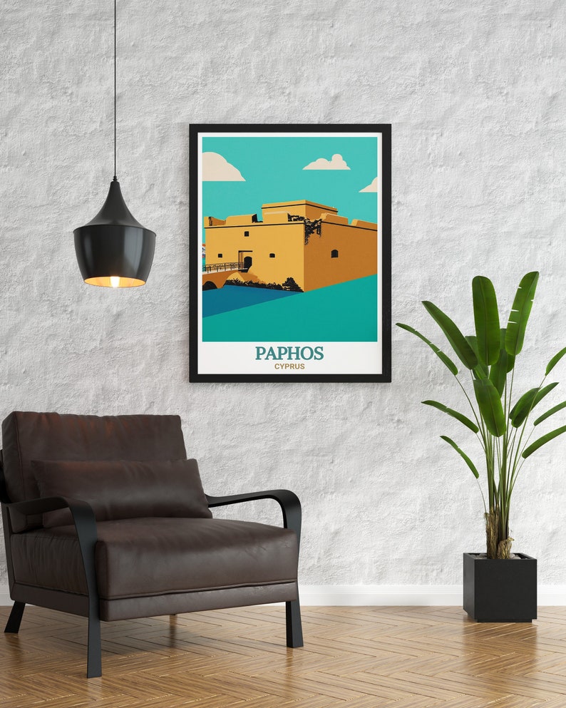 Paphos Travel Poster Paphos Castle Art Collection Paphos Wall Art ...