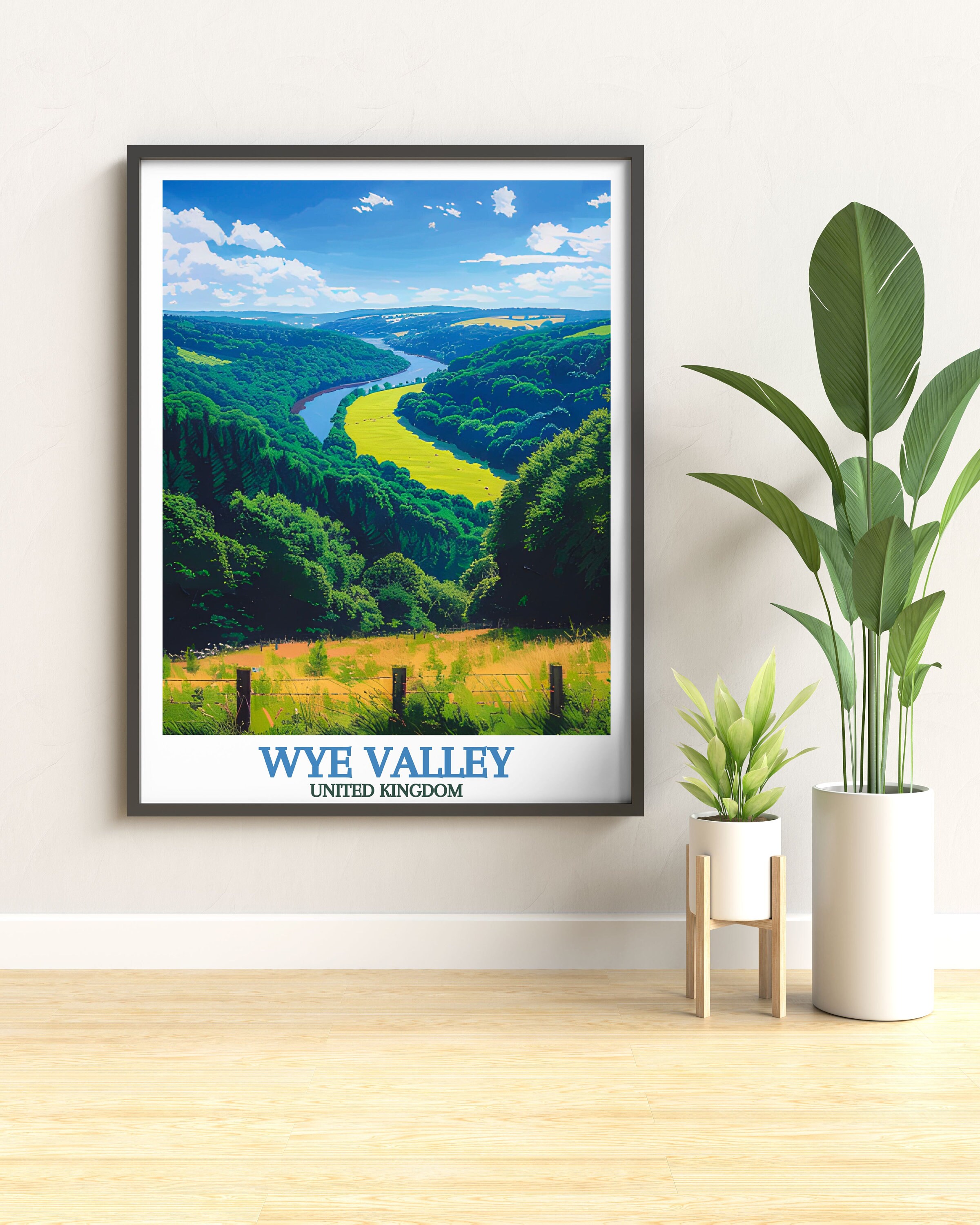 Wye Valley Travel Poster Symonds Yat Rock Decor and Wye Valley Travel ...