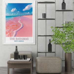 The Bahamas Travel Print - Harbour Island Art and Caribbean Wall Art ...