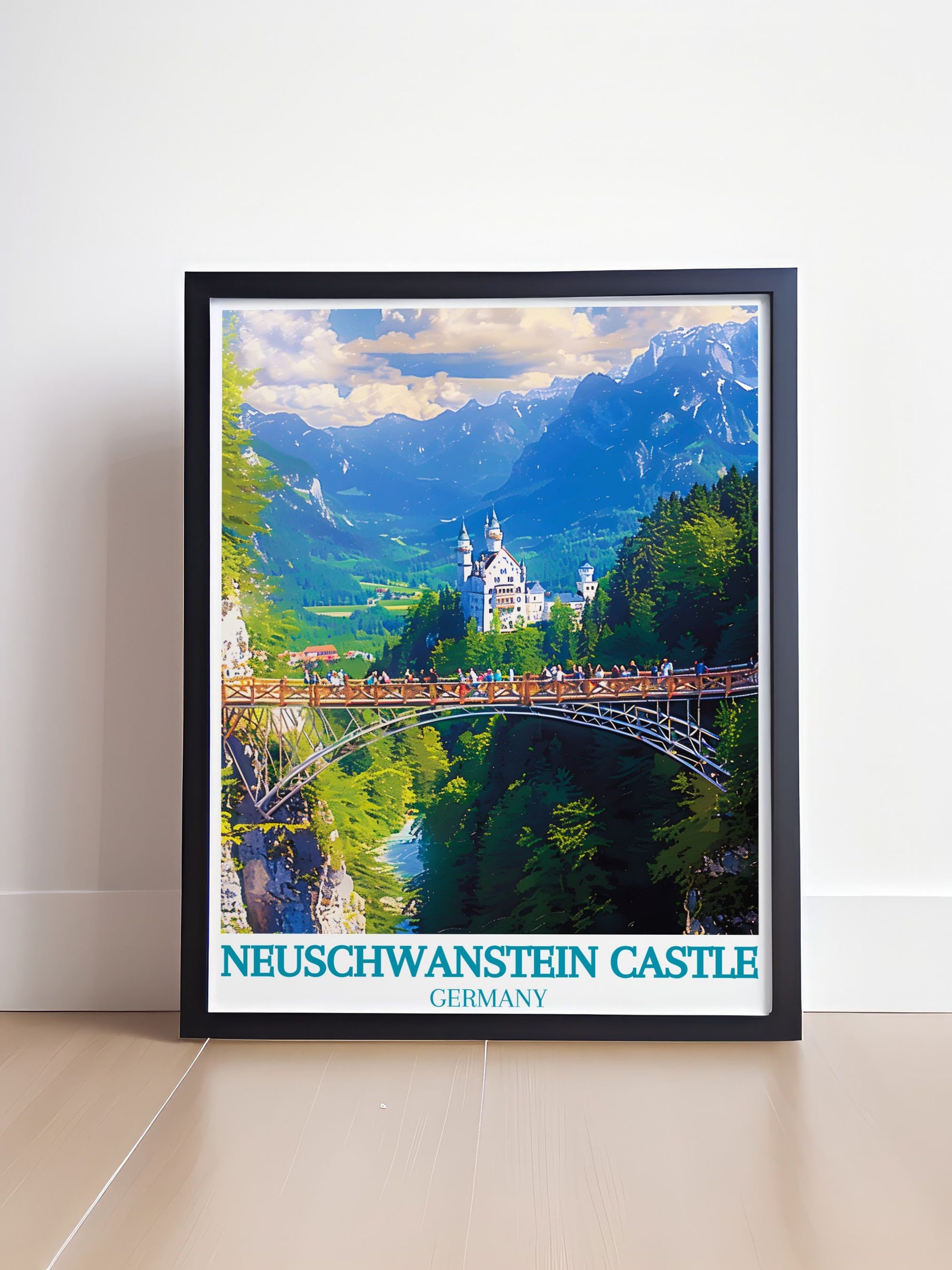 Neuschwanstein Castle Mystical German Landscape Art Traditional German ...