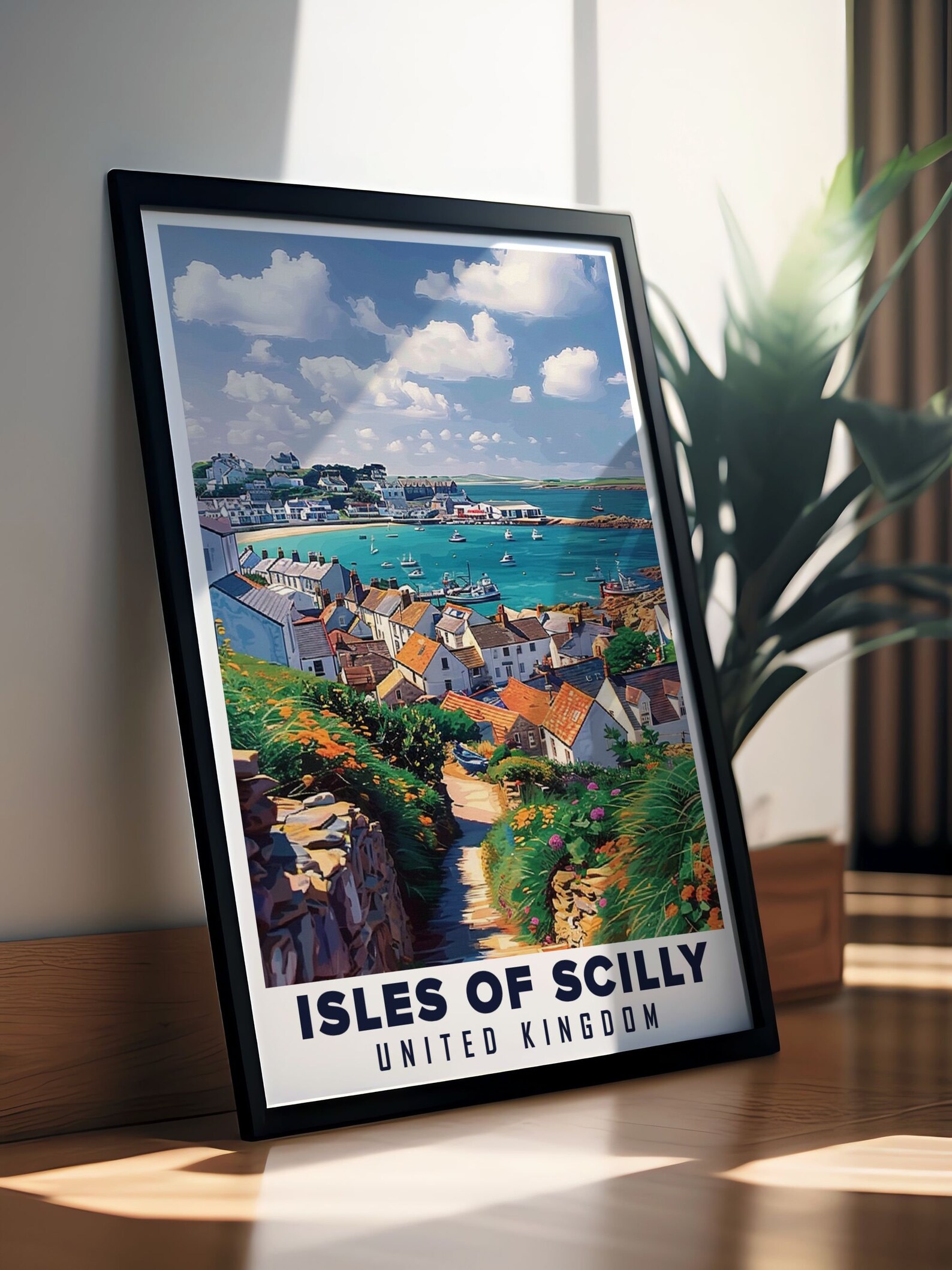 Isles of Scilly Art - Hugh Town Poster - Isles of Scilly Canvas - Hugh ...