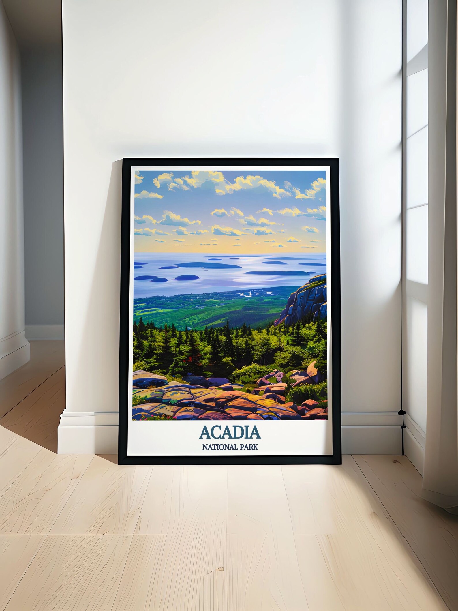 Acadia Poster Cadillac Mountain Art Acadia Gift National Park Print - Etsy