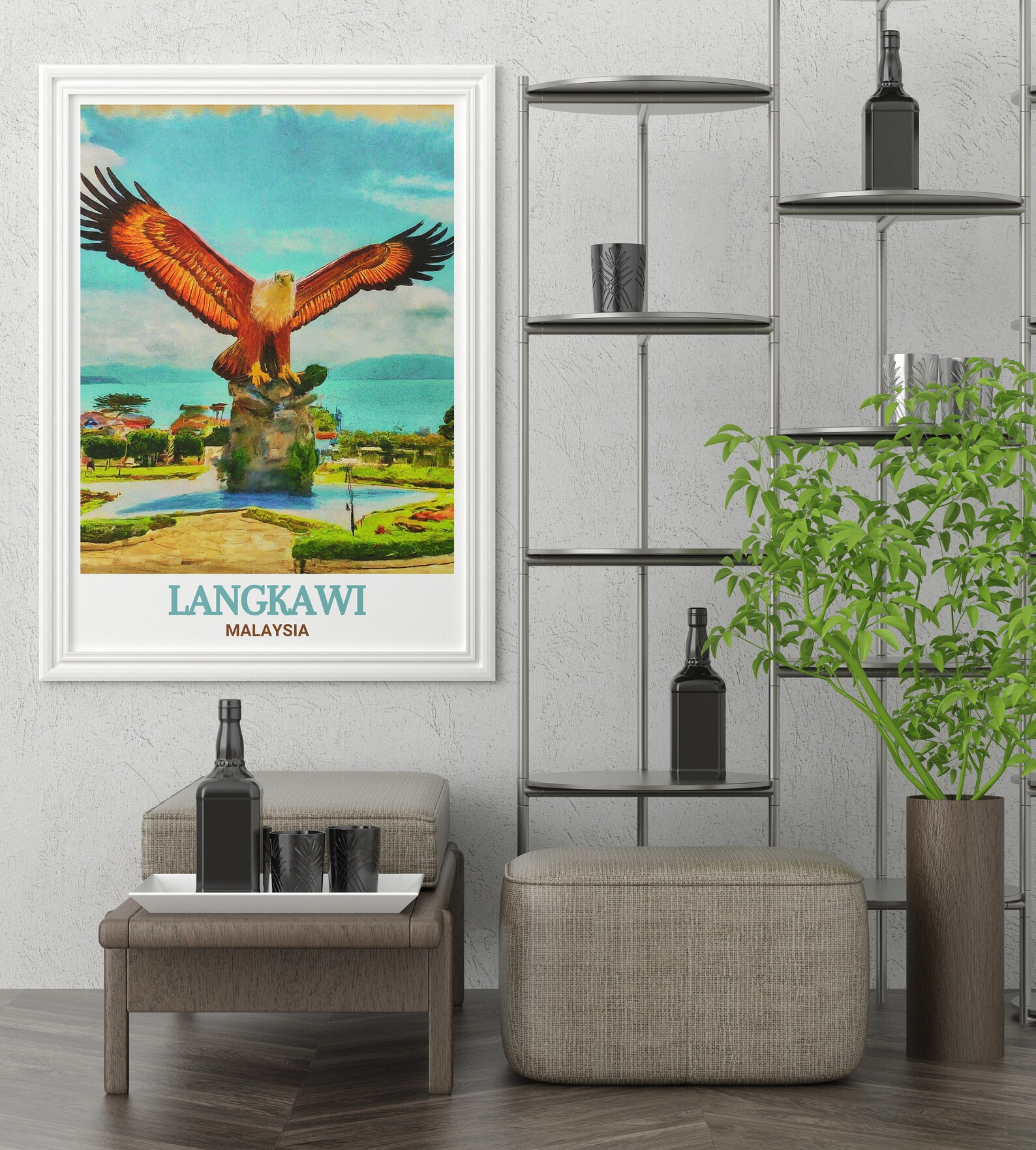 Langkawi Travel Poster Eagle Square Travel Print Eagle Square Decor ...