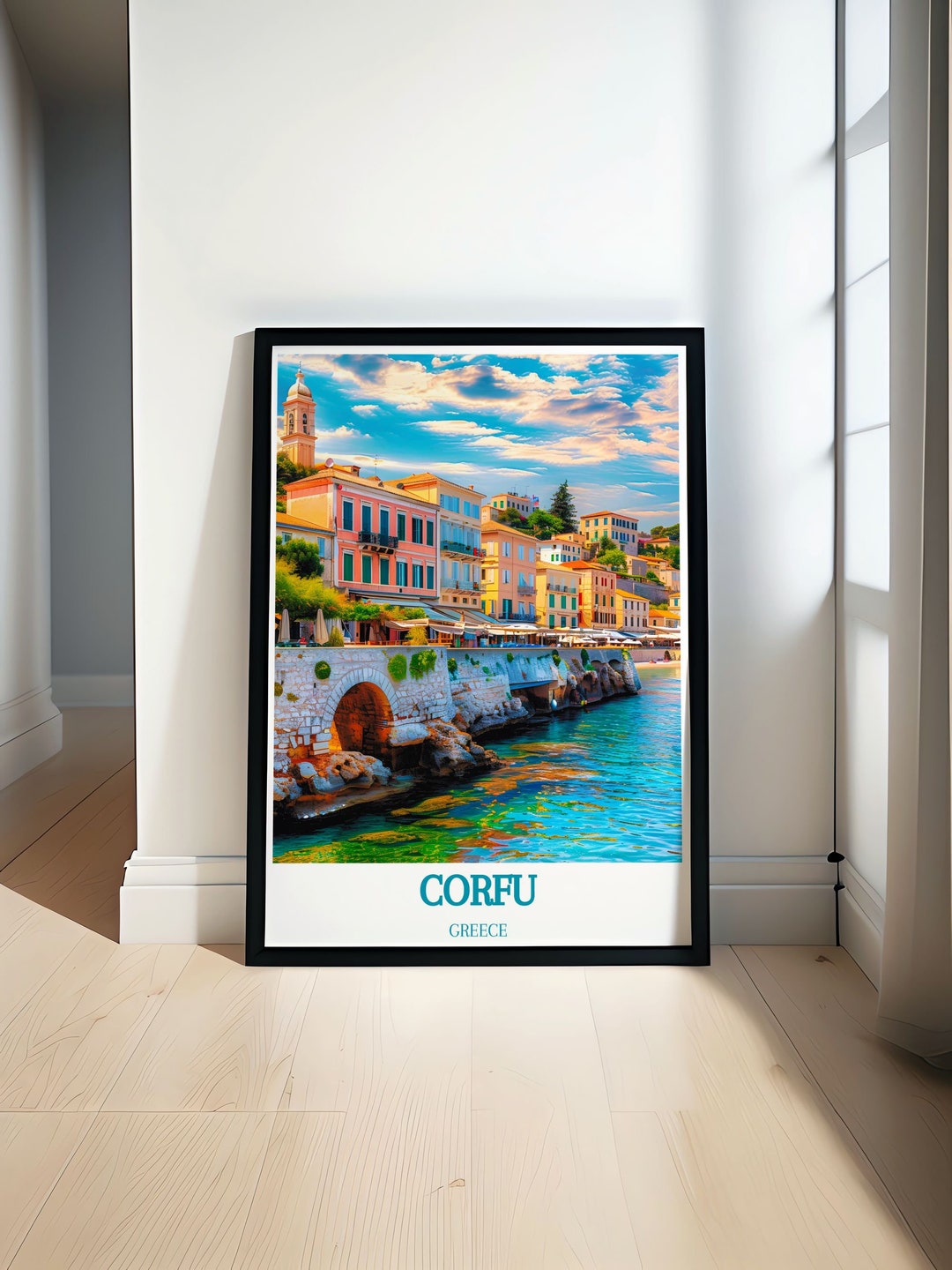 Elegant Corfu Wall Art Corfu Old Town Art Prints Perfect Gifts for ...