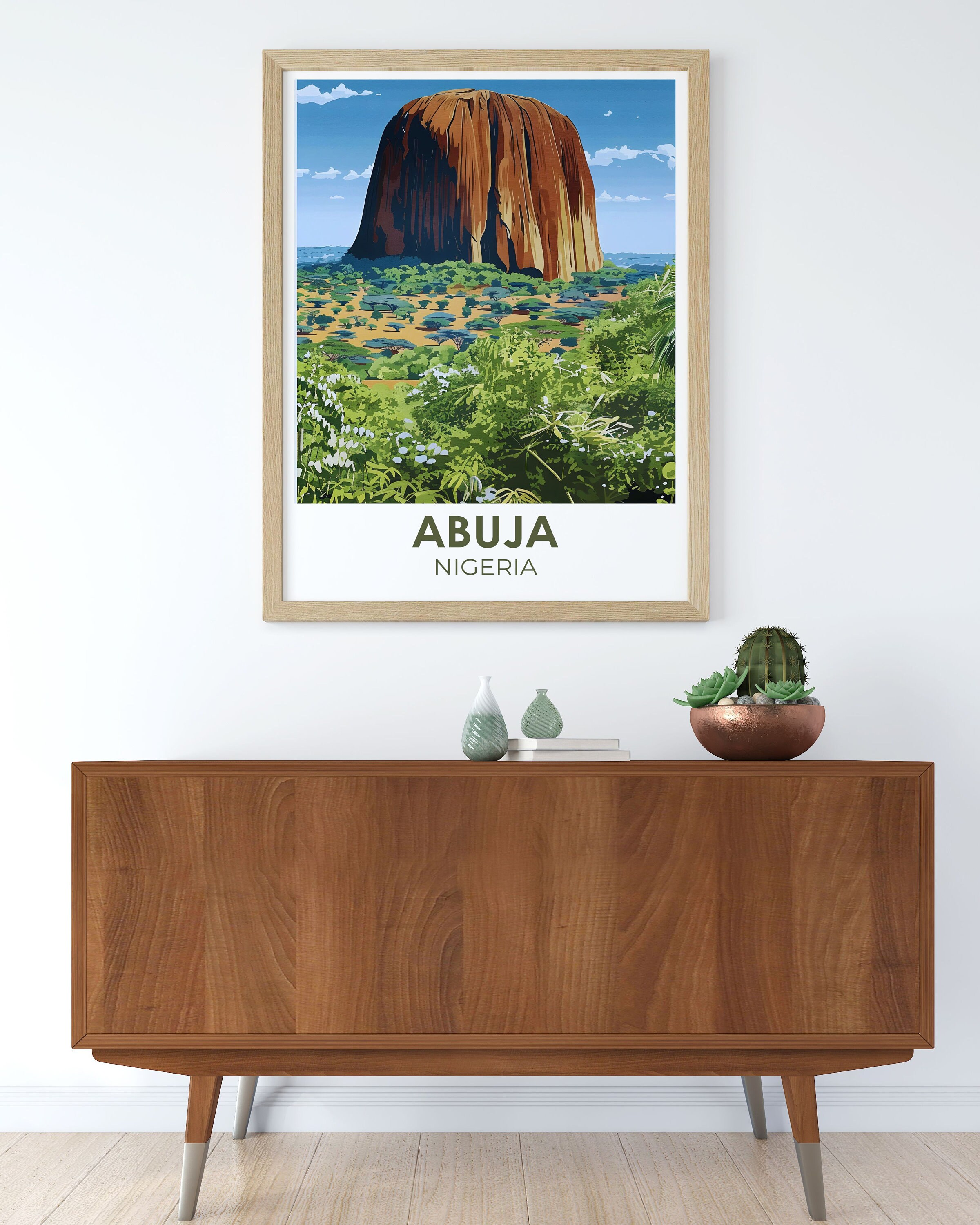 Nigeria Poster Nigeria Decor Zuma Rock Fine Line Print Zuma Rock Gift ...