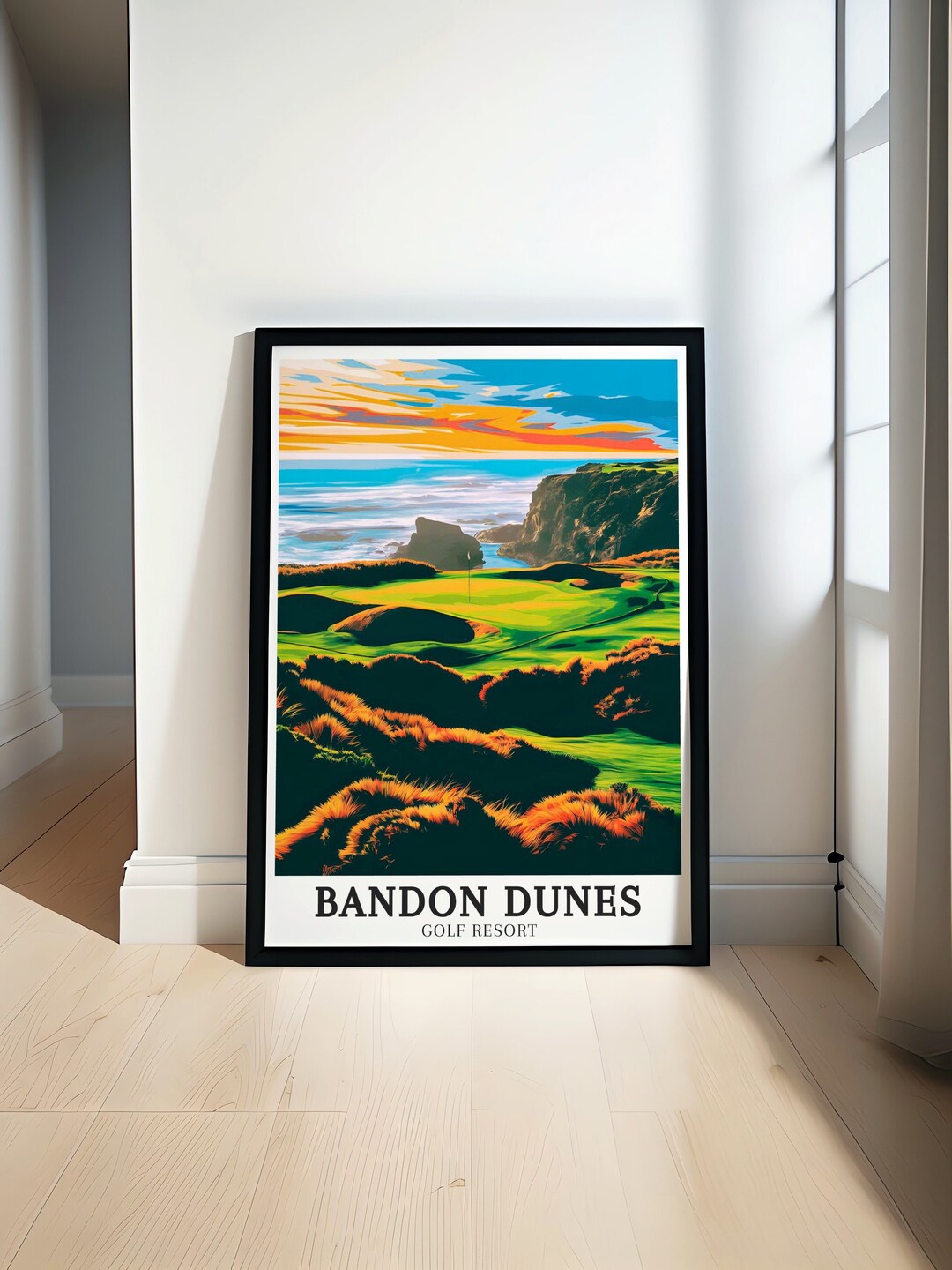 Bandon Dunes Golf Resort Travel Print - Course Fairways Oregon Coast ...