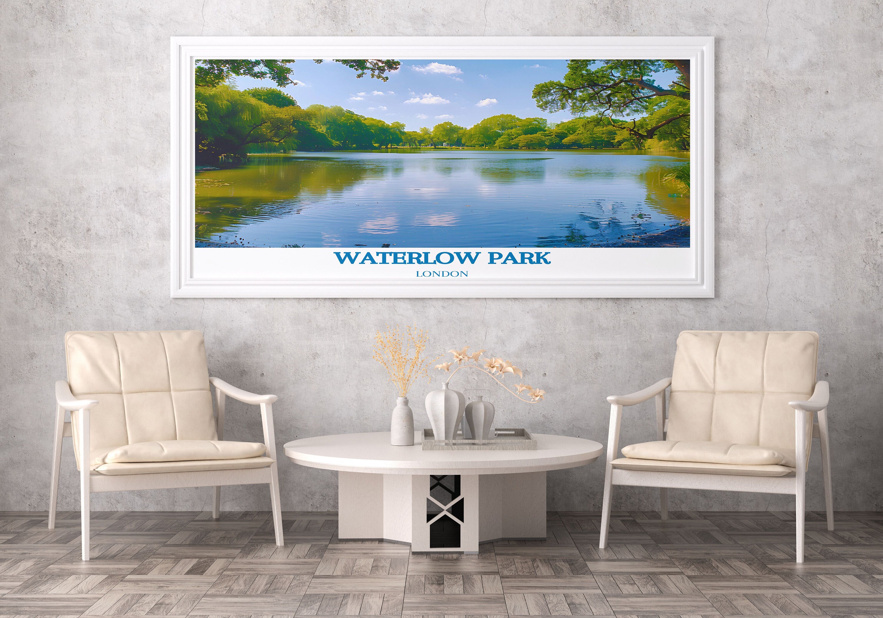 Waterlow Park Poster - Highgate Ponds Art - Waterlow Park Art ...
