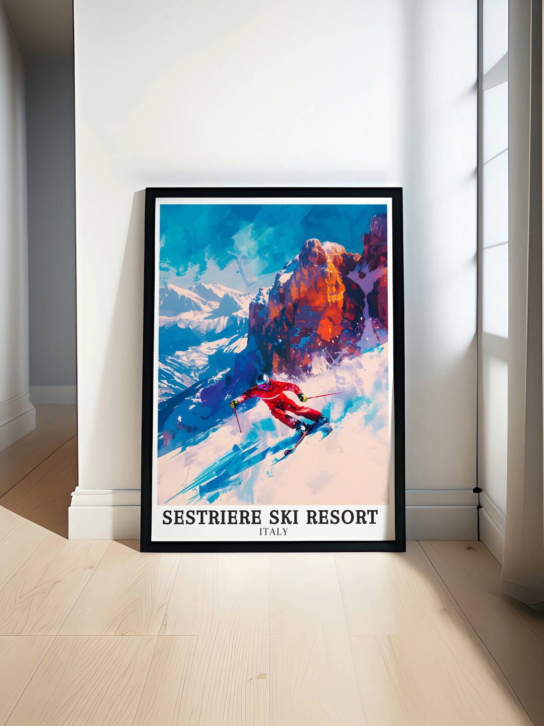 Sestriere Wall Art - Sestriere Vialattea Ski Area Poster - Sestriere ...