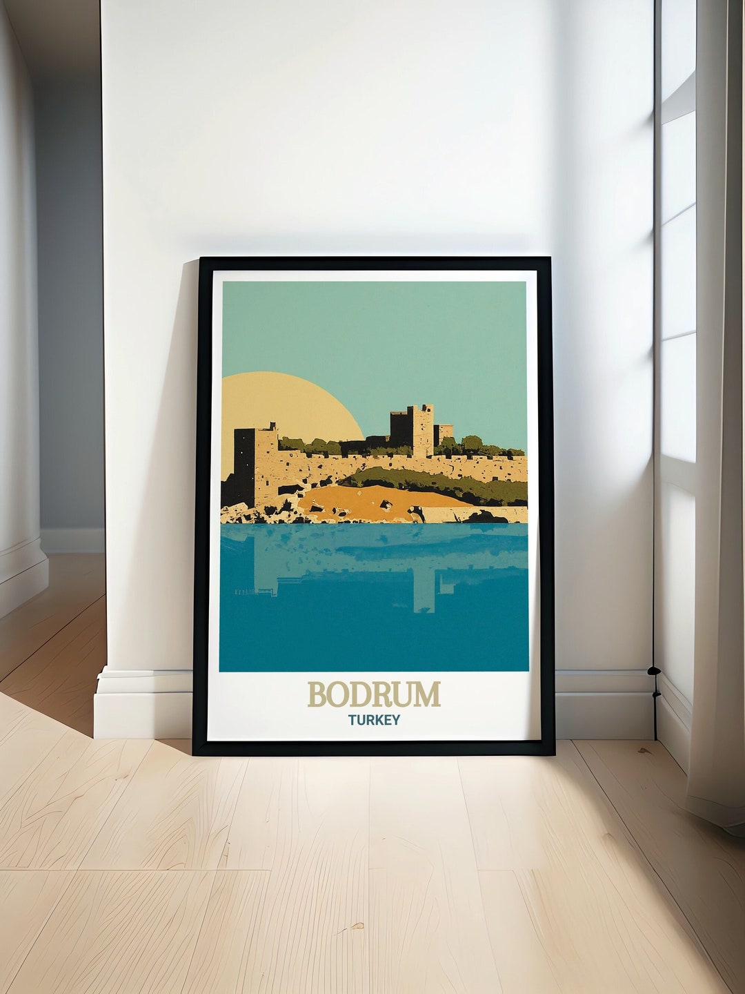 Bodrum Travel Poster - Bodrum Castle Prints and Turkey Wall Art ...