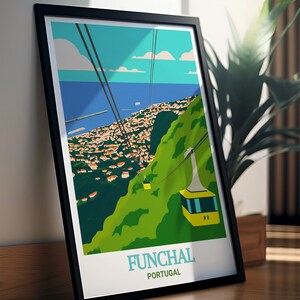 Funchal Travel Posters - Funchal Cable Car Art Collection - Madeira ...