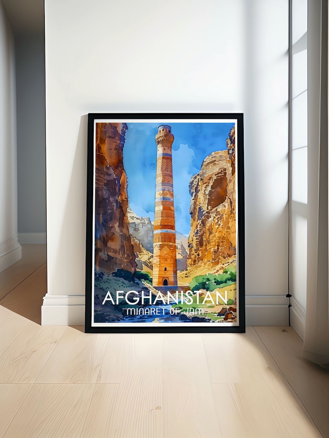 Afghanistan Art - Minaret of Jam- Afghanistan Print - Afghanistan Wall ...