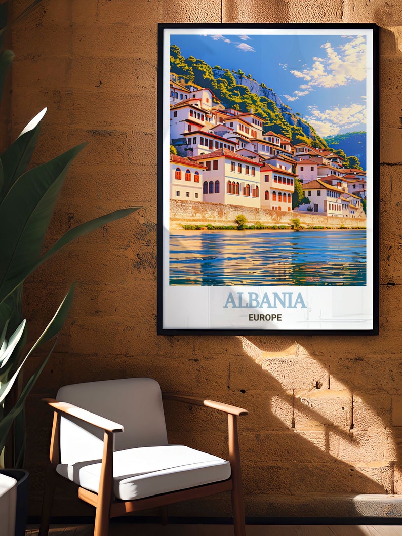 Albania Travel Poster Berat Artwork Tirana Print Vintage Travel Art ...