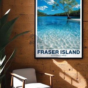 Fraser Island Wall Art - Lake Mckenzie Poster - Boorangoora - Fraser ...