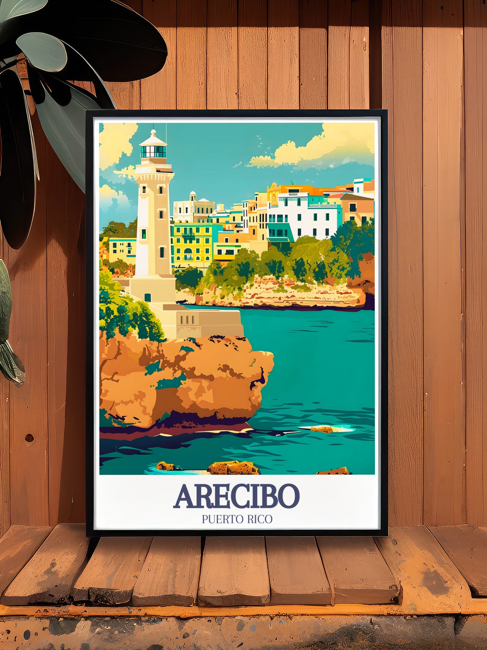 Arecibo Travel Poster Arecibo Lighthouse Wall Art for Home Decor ...