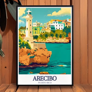 Arecibo Travel Poster Arecibo Lighthouse Wall Art for Home Decor ...