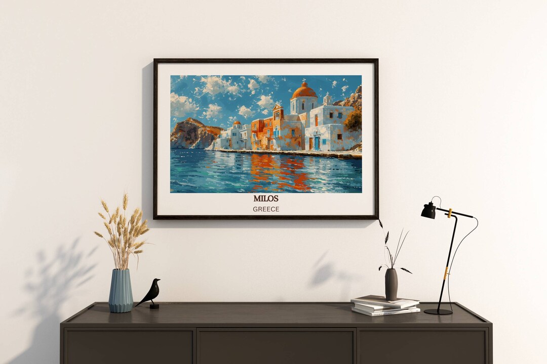 Milos Travel Poster Milos Print Greece Art Print Milos Gift Milos Wall ...