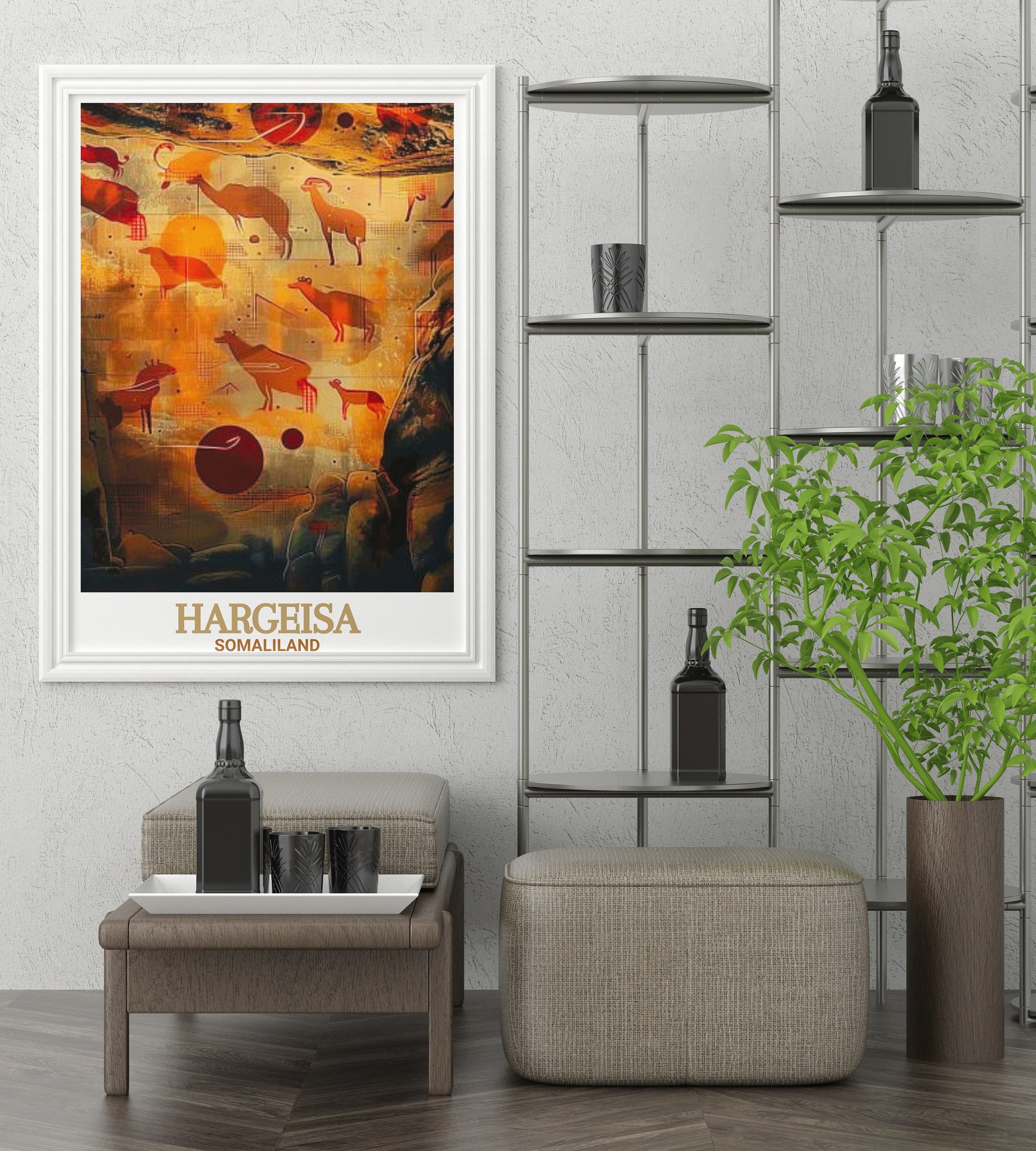 Hargeisa Somaliland Poster Laas Geel Cave Canvas Print Framed Rock Art ...