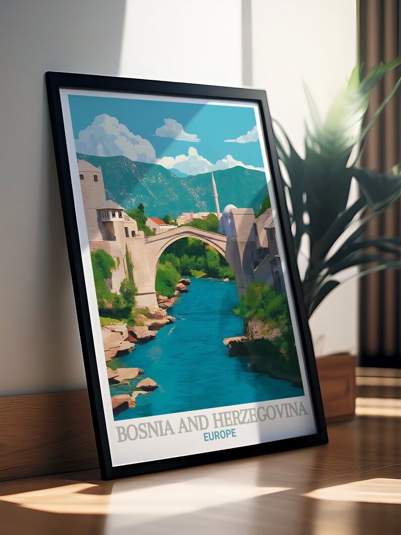 Bosnia and Herzegovina Travel Collection Stari Most Artwork Mostar ...
