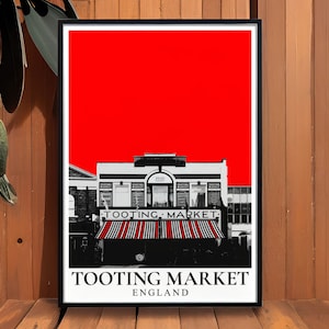 Tooting Market Print - Tooting Market Art - Tooting Market Poster ...