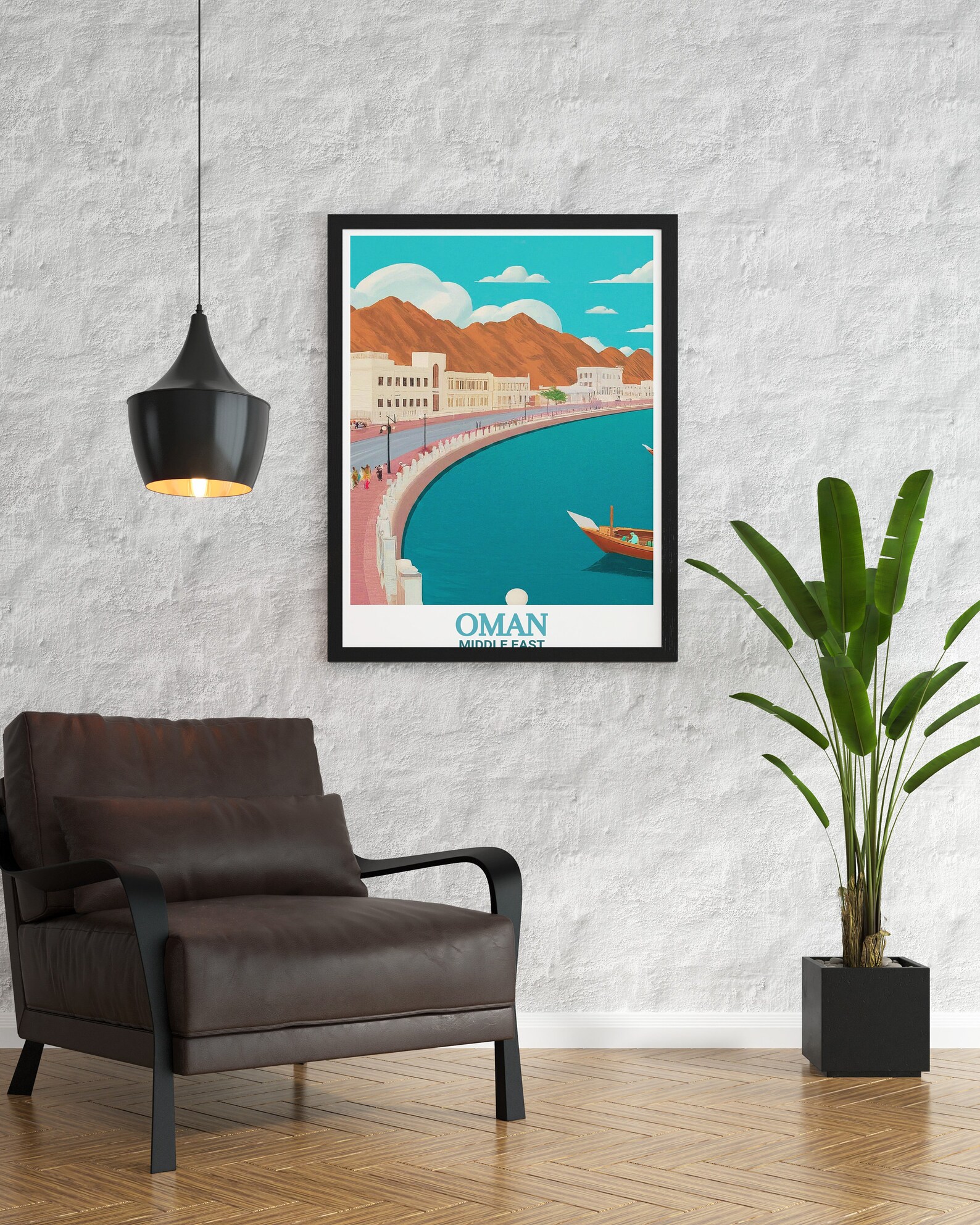 Oman Art Collection Mutrah Corniche Posters Arabian Elegance Mutrah ...
