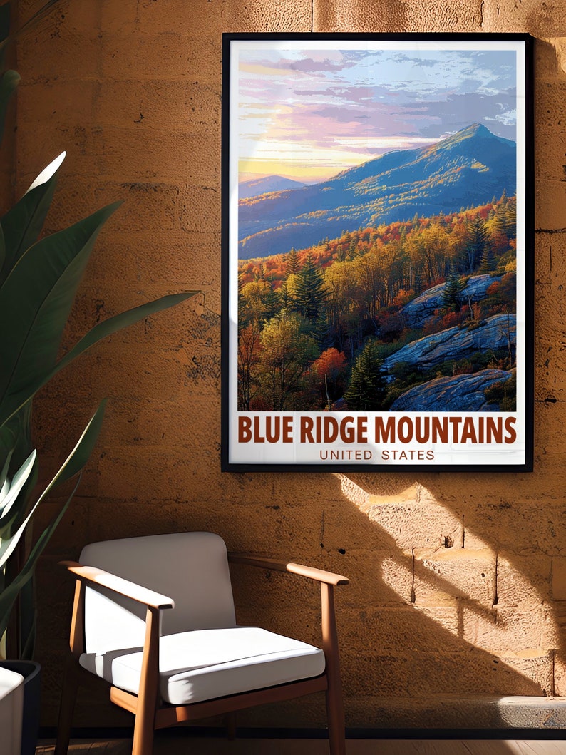 Blue Ridge Mountains Travel Print Grandfather Mountain Art Grandfather ...