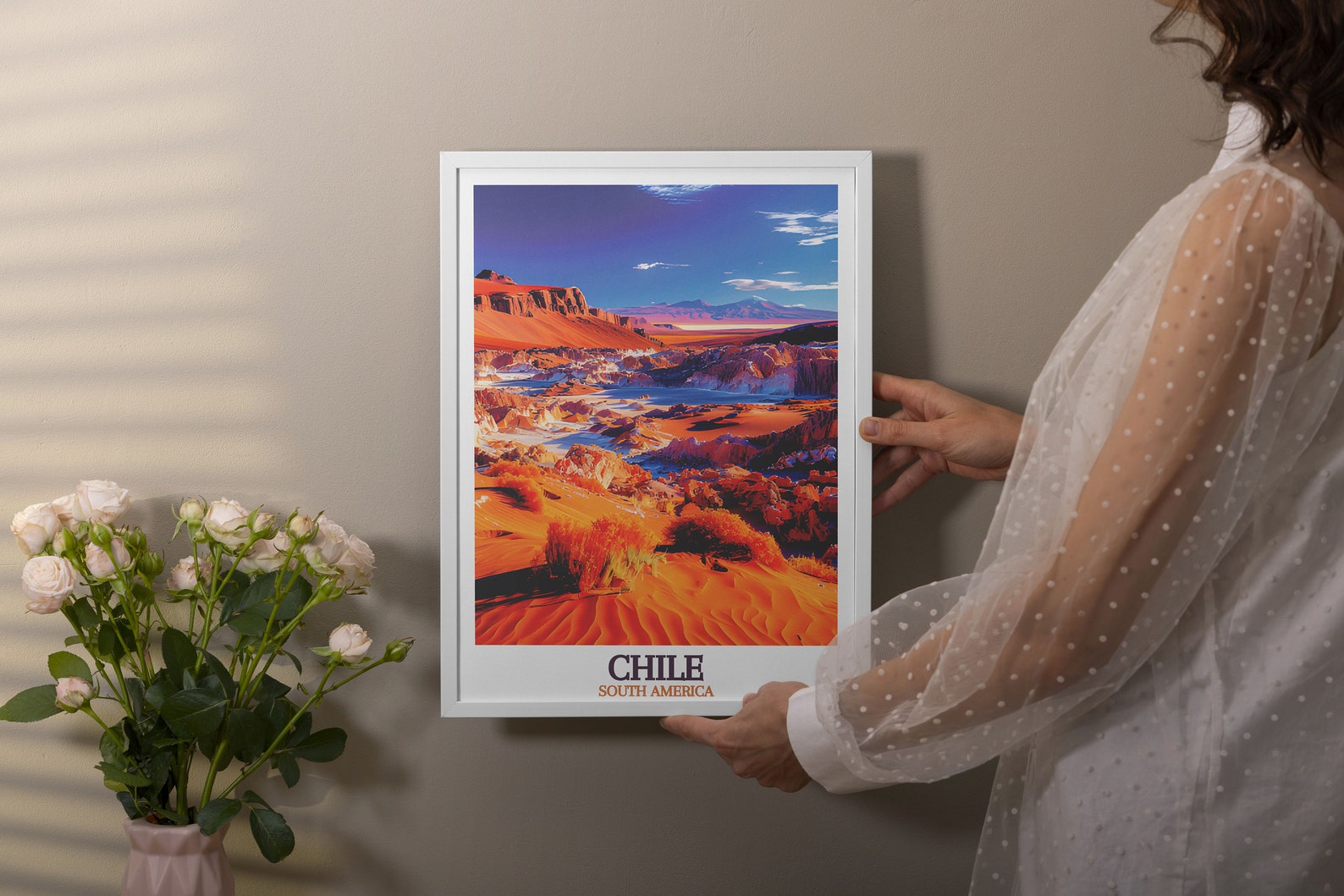 Chile Travel Art - Atacama Desert Poster - Enchanting Chile Wall Art ...