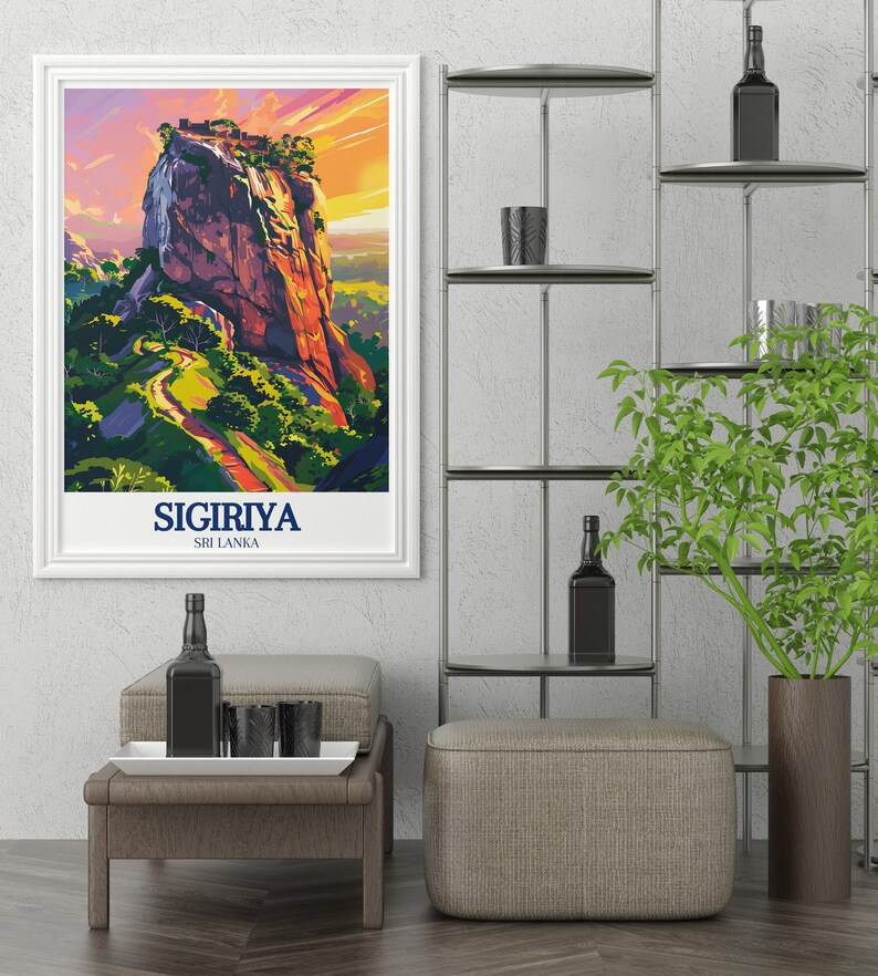 Sigiriya Travel Posters Lions Rock Art Siṃhagiri Prints Lions Rock Wall ...