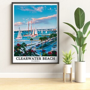 Clearwater Beach Travel Posters - Clearwater Memorial Causeway Art ...