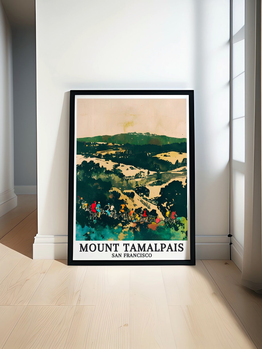 Mount Tamalpais Travel Poster - Mount Diablo and Muir Park Digital ...