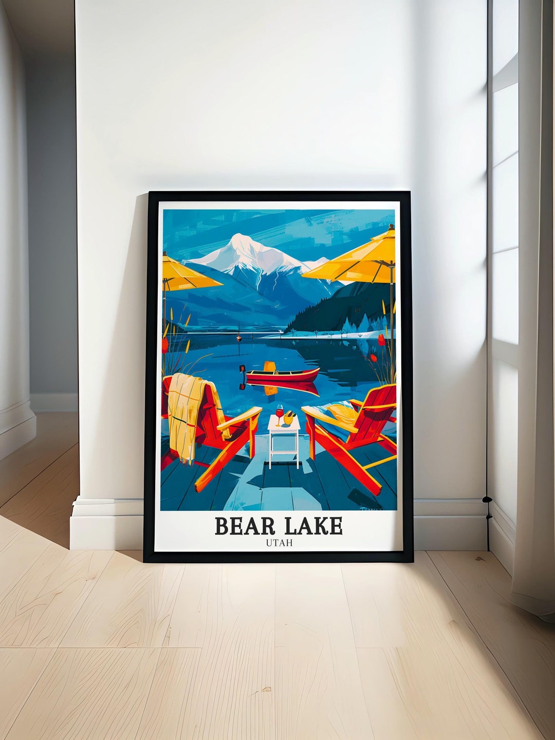Bear Lake Travel Poster - Rendezvous Beach Home Decor - Wasatch ...