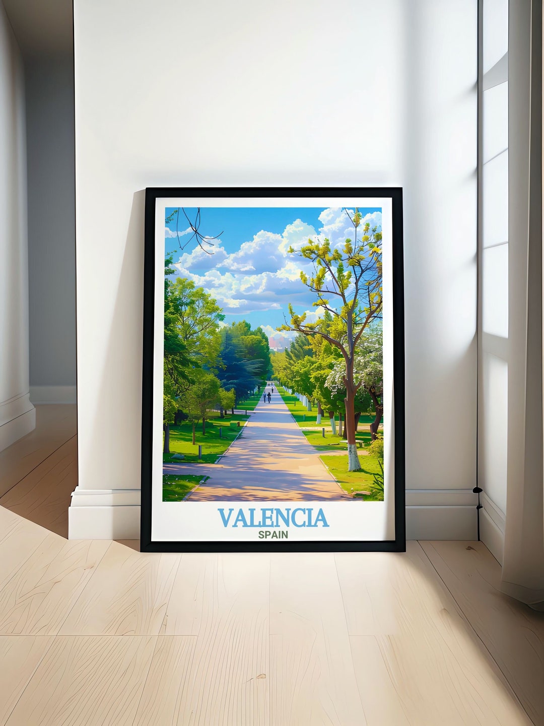 Valencia Travel Print - Turia Gardens Posters and Art Gifts - Valencia ...