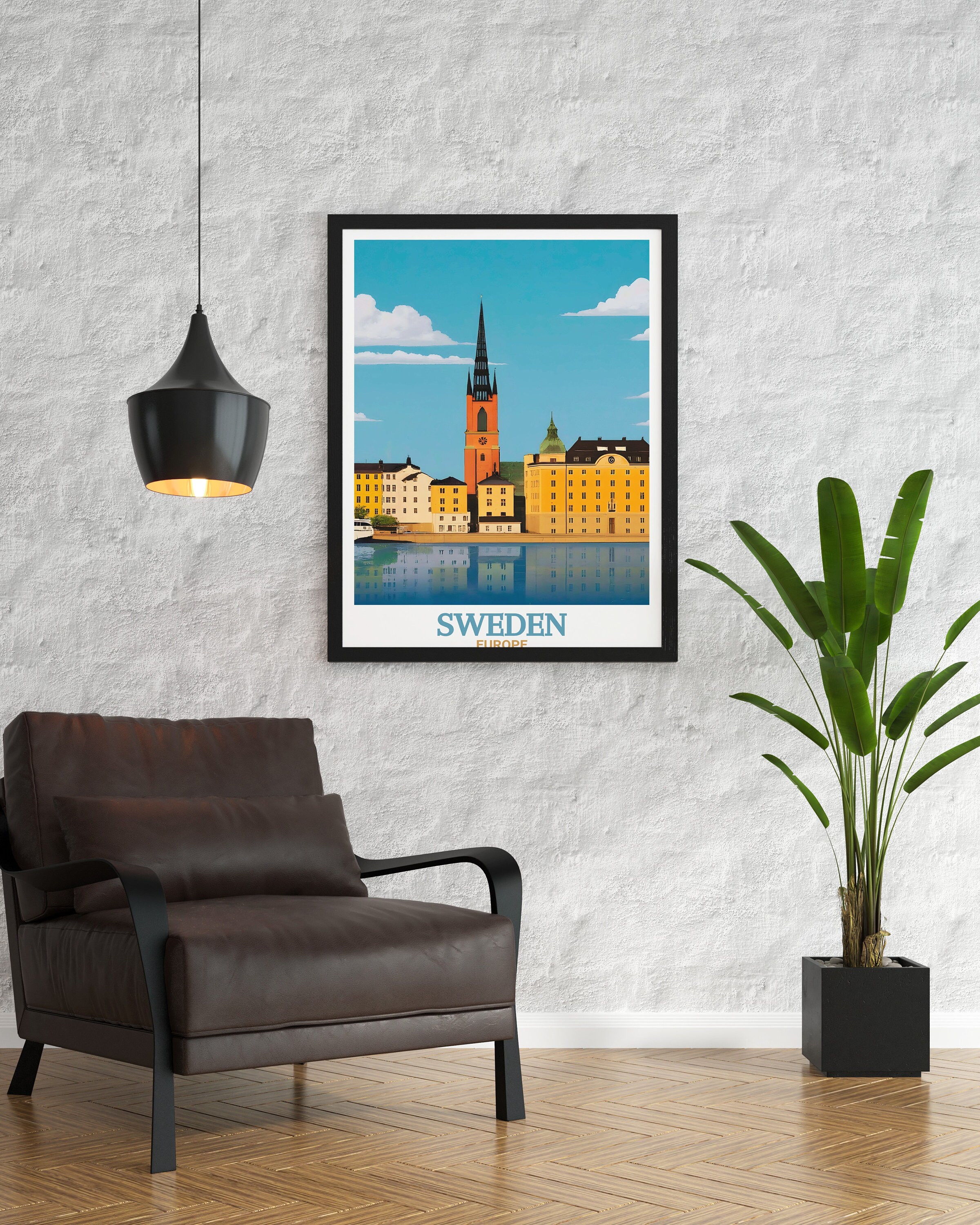 Sweden Travel Poster Gamla Stan Prints for Home and Travel Lovers ...