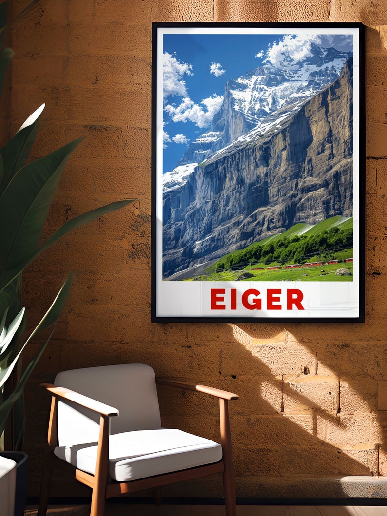 Eiger Prints Eiger Art Vintage Travel Print of Eiger Retro Travel ...