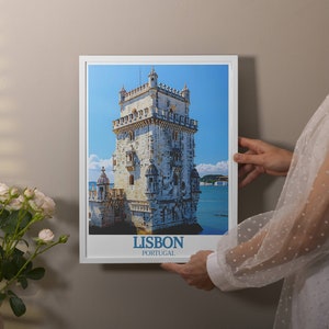 Lisbon Poster Collection - Belém Tower Brilliance - Iconic Portugal Art ...