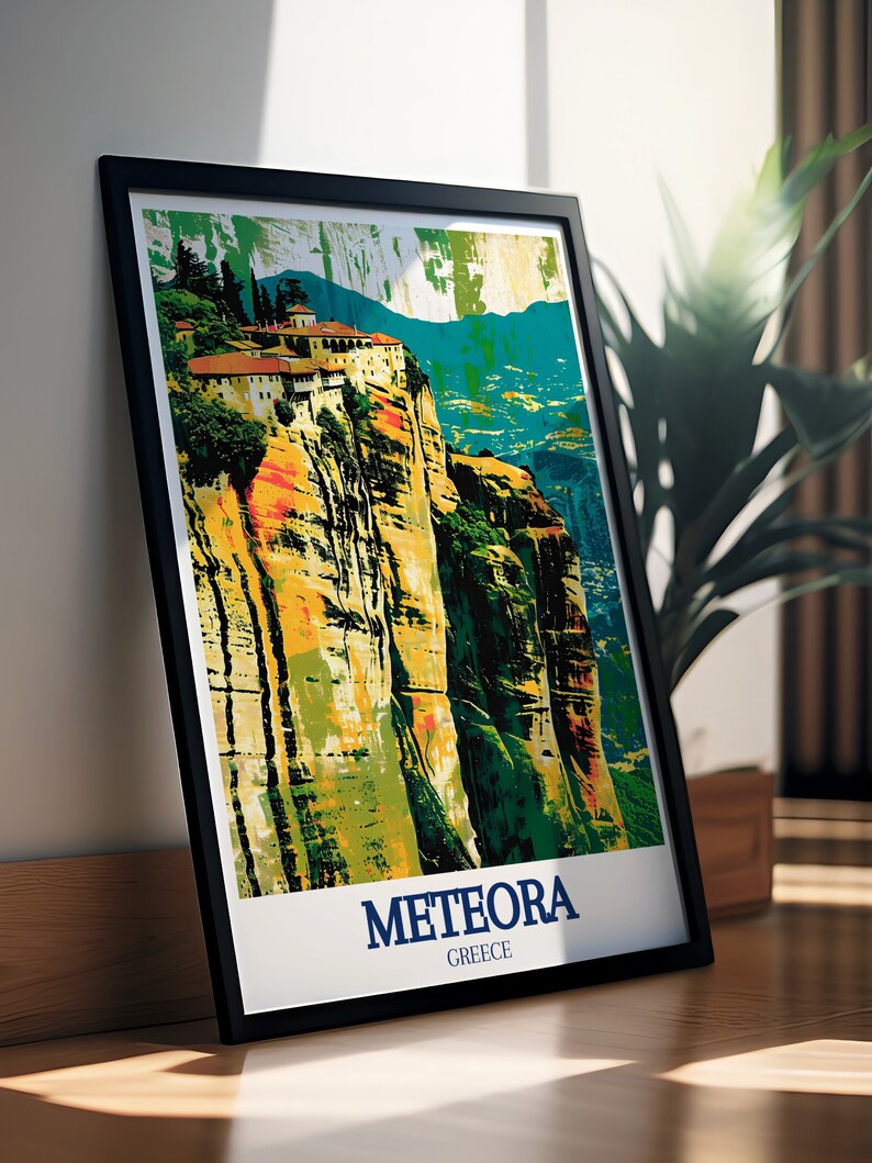 Meteora Greece Travel Prints - Peneus Valley Scenic Posters - Great ...