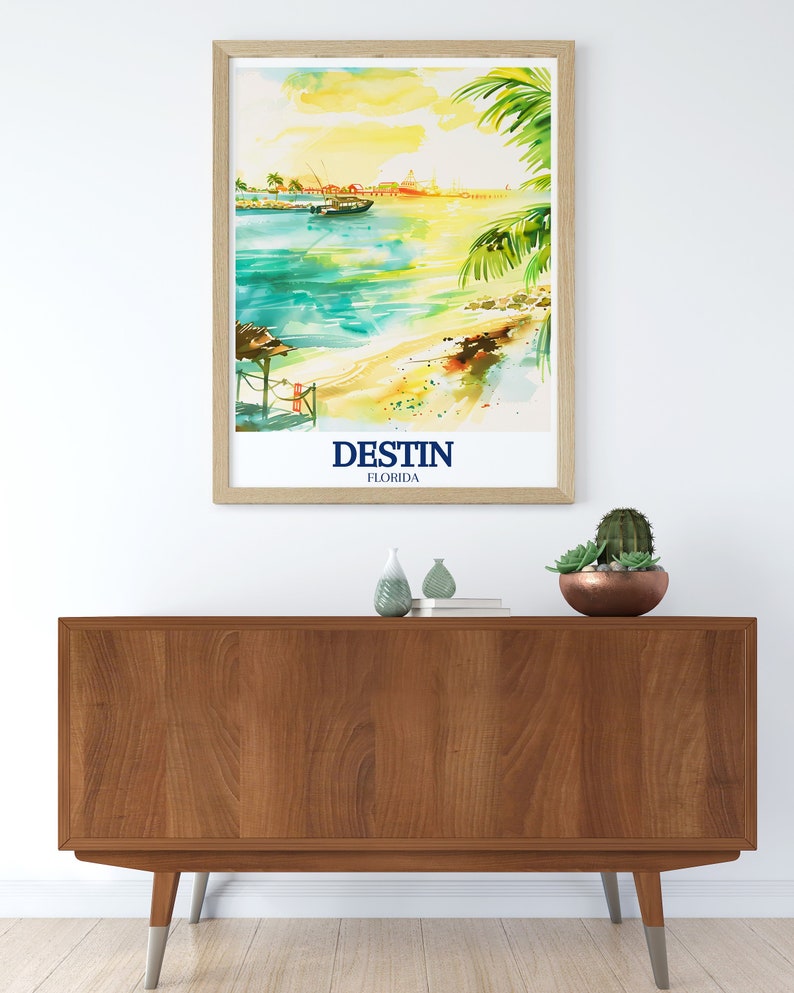 Destin Travel Posters Crab Island and Destin Harbor Art Collection Crab ...