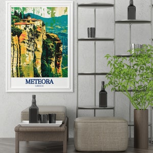Meteora Greece Travel Prints - Peneus Valley Scenic Posters - Great ...