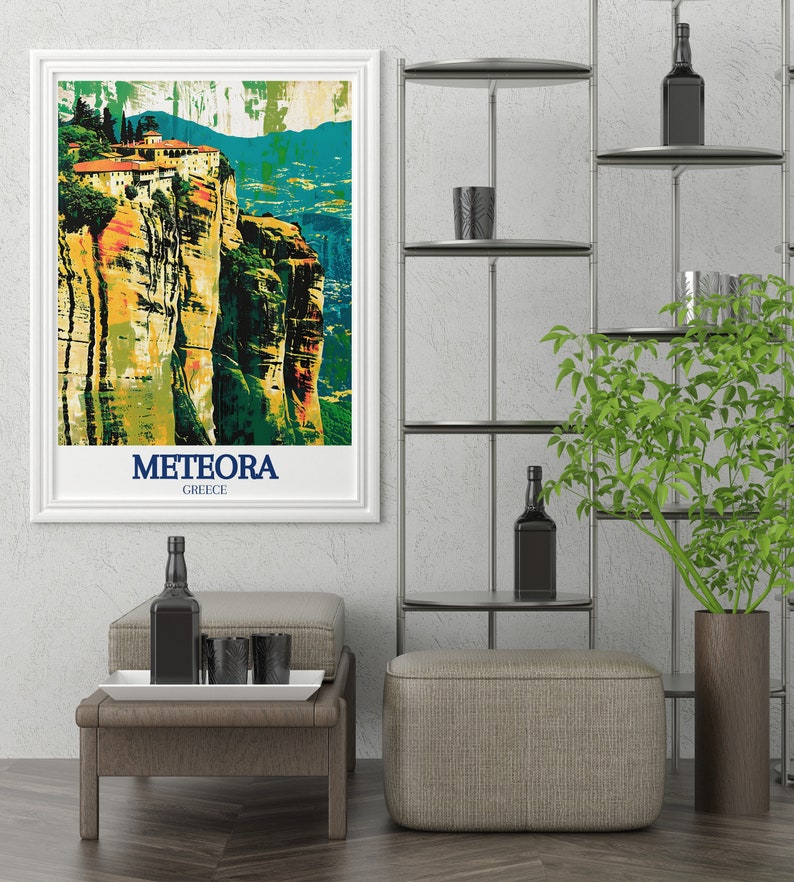 Meteora Greece Travel Prints - Peneus Valley Scenic Posters - Great ...