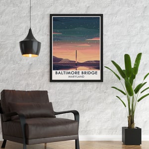 New Baltimore Key Bridge -francis Scott Key Bridge New Design Poster ...