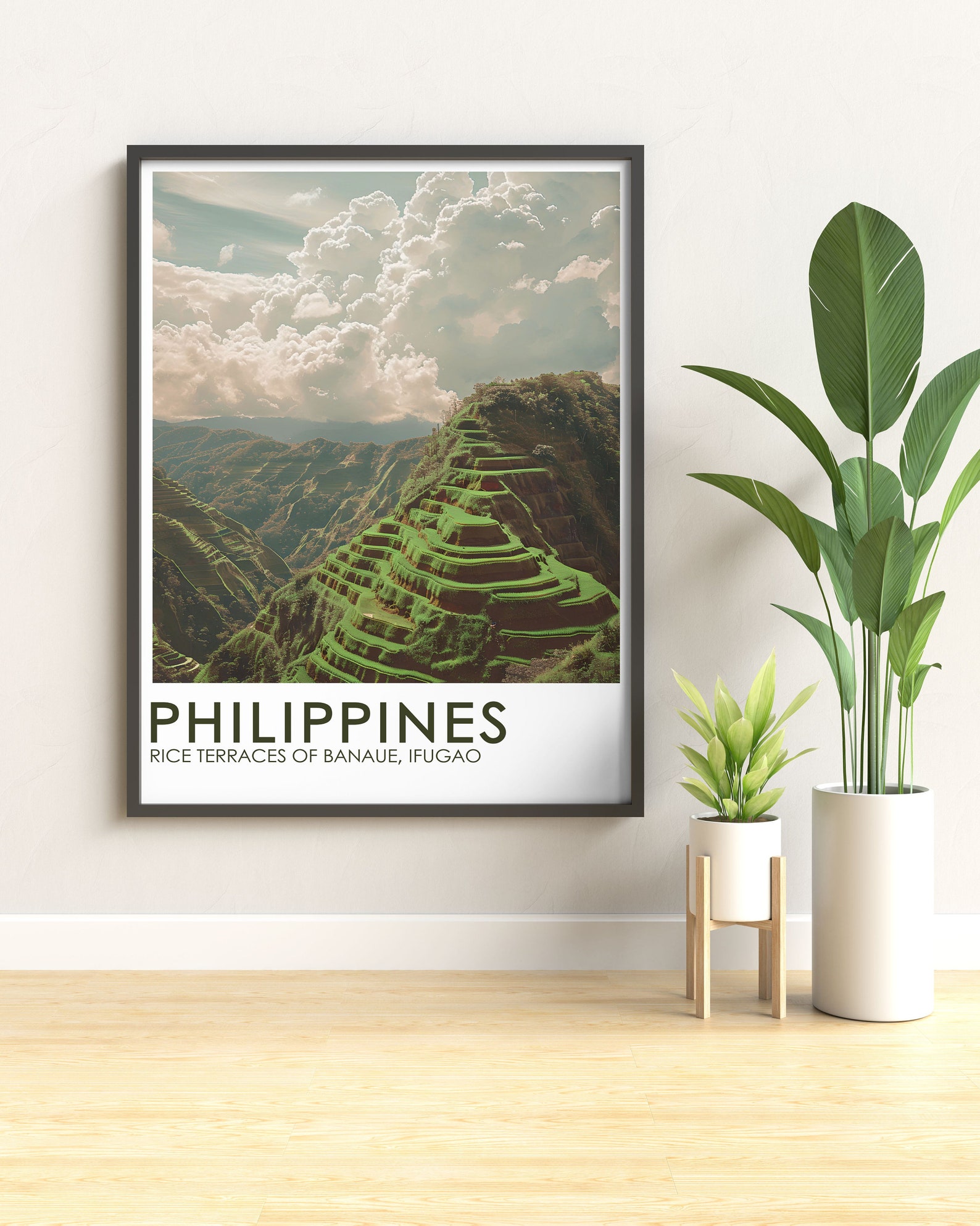 Philippines Travel Poster- Banaue Ifugao Decor - Rice Terraces of ...