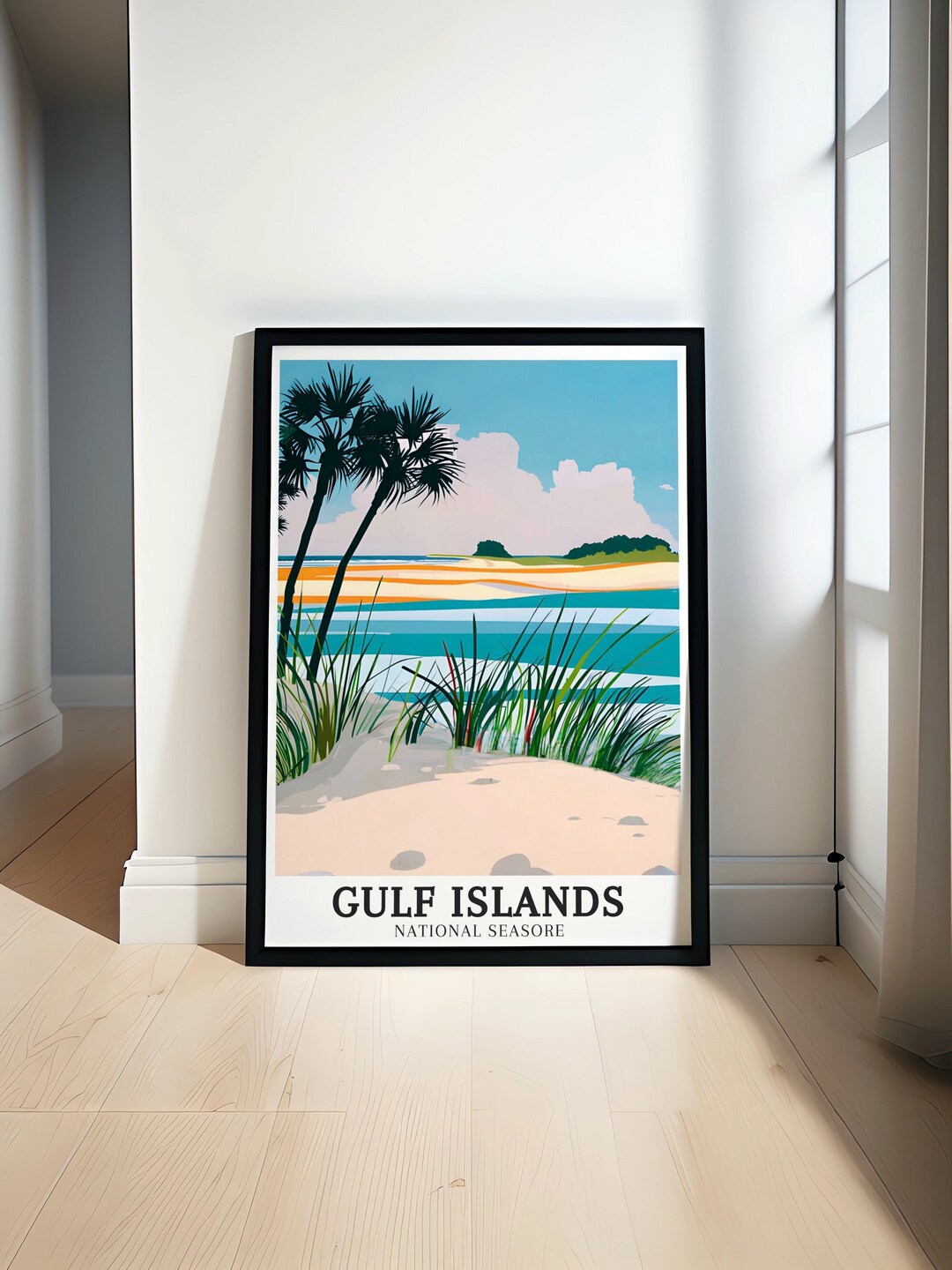 Gulf Islands National Seashore Art - Fort Pickens Beach Pensacola Bay ...
