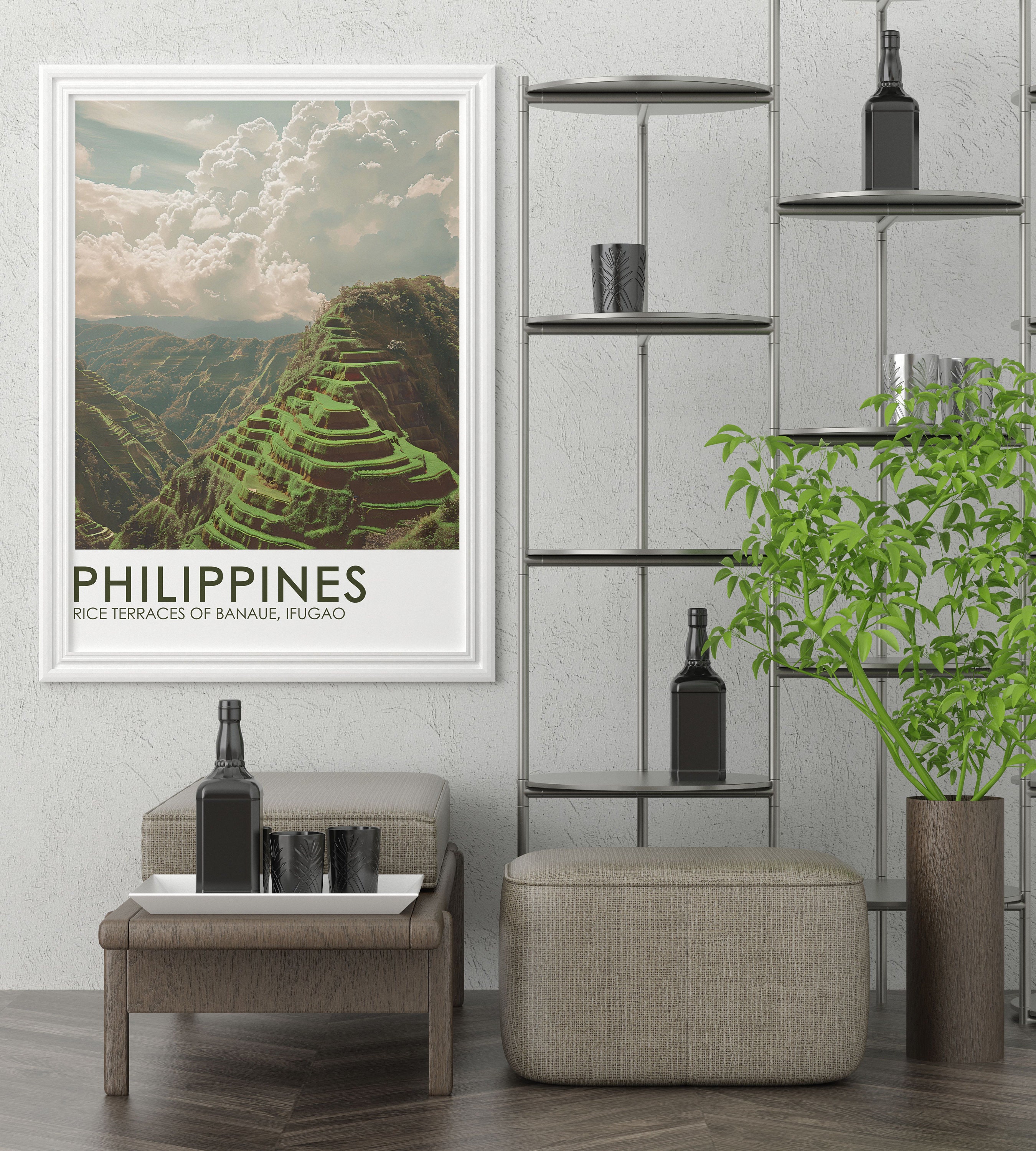 Philippines Travel Poster Banaue Ifugao Decor Rice Terraces of Banaue ...